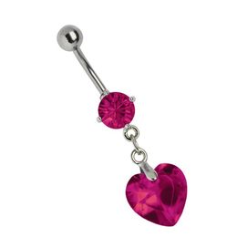 Adelia&acute;s Bauchnabelpiercing ADELIA&acute;S "Piercing Piercing Bauchnabelpiercing", Damen, Gr. onesize, pink, Titan, Piercings, Titan Banane - mit Zirkonia und Steinherz pink
