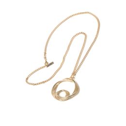 ÖkoBella Lange Kette ÖKOBELLA "Rounder", Damen, Gr. onesize, Metall, gold (goldfarbig), Basic, Halsketten, mit plastikfreiem Versand