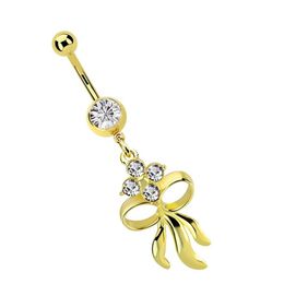 Adelia´s Bauchnabelpiercing ADELIA´S "Piercing Bauchnabelpiercing", gold, Piercings, Damen, onesize, Chirurgiestahl, 5 mm Verschlusskugel