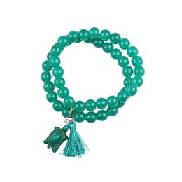 Armband "Tartaruga", Damen, Gr. Glas, blau (petrol), Collezione Alessandro, Armb&auml;nder Armband