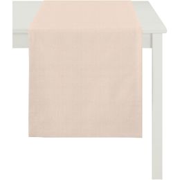 Tischl&auml;ufer Apelt "Arizona, Uni-Basic" Gr. 1, rosa (ros&eacute;), B:44cm L:140cm, Leinen, Polyester, Tischdecken, Leinenoptik