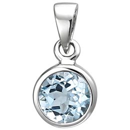 Kettenanh&auml;nger Jobo "Anh&auml;nger mit Blautopas", blau (hellblau, blau), Schmuckanh&auml;nger, Damen, Silber 925 (Sterlingsilber), Kettenanh&auml;nger, 925 Silber