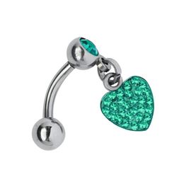 Adelia&acute;s Bauchnabelpiercing ADELIA&acute;S "Piercing Piercing Bauchnabelpiercing", Damen, Gr. onesize, blau (t&uuml;rkis), Titan, Piercings, Titan Banane - Bauchnabel Piercing Herzanh&auml;nger t&uuml;rkis