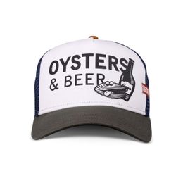 Trucker Cap COASTAL "Coastal HFT Oysters & Beer", Damen, Gr. onesize, weiß, 60% Baumwolle, 40% Polyester, Caps
