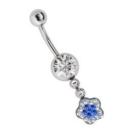 Adelia&acute;s Bauchnabelpiercing ADELIA&acute;S "Piercing Bauchnabelpiercing", blau, Piercings, Damen, onesize, Chirurgiestahl, Banane mit 8 mm Zirkoniakugel in klar