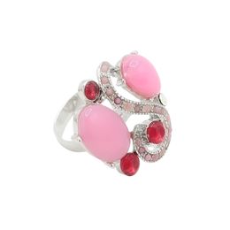 Fingerring "Sissi", pink, Collezione Alessandro, Fingerringe, Damen, Messing