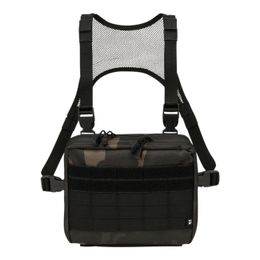 Schultertasche Brandit "Brandit Unisex Chest Pack", Damen, Gr. onesize, schwarzcamouflage, Polyester, unifarben, Taschen