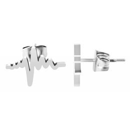 Adelia&acute;s Paar Ohrh&auml;nger ADELIA&acute;S "Neuheit 2025 - Damen Ohrstecker aus poliertem Edelstahl mit Herz", silber, Ohrringe, Damen, Damen, Edelstahl