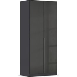 Drehtürenschrank Rauch "Kleiderschrank Schrank Garderobe AGORDO TOPSELLER Schlafzimmer", grau (graumetallic, effektgrau hochglanz), B:91cm H:210cm T:54cm, Holzwerkstoff, Schränke, durchdachte Innenausstattung, in 7 Breiten und 2 Höhen MADE IN GERMANY, Topseller
