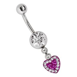 Adelia&acute;s Bauchnabelpiercing ADELIA&acute;S "Piercing Bauchnabelpiercing", lila, Piercings, Damen, onesize, Chirurgiestahl, Banane mit 8 mm Zirkoniakugel in klar