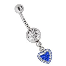Adelia&acute;s Bauchnabelpiercing ADELIA&acute;S "Piercing Bauchnabelpiercing", blau, Piercings, Damen, onesize, Chirurgiestahl, Banane mit 8 mm Zirkoniakugel in klar