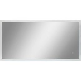 Paco Home Wandleuchte "BECKY", silber, H: 3cm, Leuchten, Beleuchteter Spiegel LED Backlight Touch-Schalter Wandspiegel 4000 K, LED Badleuchte