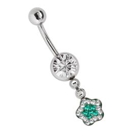 Adelia&acute;s Bauchnabelpiercing ADELIA&acute;S "Piercing Bauchnabelpiercing", gr&uuml;n, Piercings, Damen, onesize, Chirurgiestahl, Banane mit 8 mm Zirkoniakugel in klar