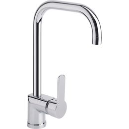 Sp&uuml;ltischarmatur CORNAT "Einhebelarmatur "Splendid", HD, Messing, verchromt", grau (chrom), B:19,5cm, Messing, Armaturen, hoher & schwenkbarer Auslauf