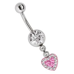 Adelia´s Bauchnabelpiercing ADELIA´S "Piercing Bauchnabelpiercing", rosa, Piercings, Damen, onesize, Chirurgiestahl, Banane mit 8 mm Zirkoniakugel in klar