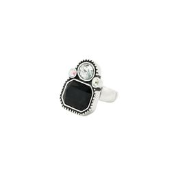 Fingerring "Blinger", schwarz, Collezione Alessandro, Fingerringe, Damen, Messing