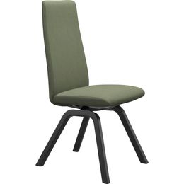 Polsterstuhl stressless "Laurel", gr&uuml;n (gr&uuml;n dinamica, schwarz), B:49cm H:105cm T:60cm, Microfaser DINAMICA (88% Polyester, 12% Polyurethan), St&uuml;hle, Polsterstuhl, High Back, Gr&ouml;&szlig;e M, mit schr&auml;ggestellten Beinen in Schwarz