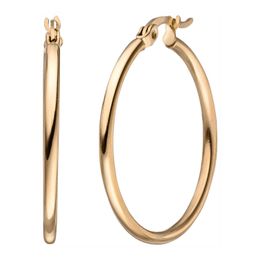 Paar Creolen Jobo, rosa (ros&eacute;goldfarben), Ohrringe, Damen, 30mm, Edelstahl, Edelstahl ros&eacute;goldfarben beschichtet 30 mm