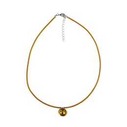 Kette mit Anh&auml;nger "Frankfurt", Damen, Gr. onesize, Glas, orange, Collezione Alessandro, Basic, Halsketten, mit echtem Glasstein