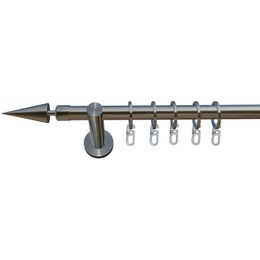 Gardinenstange Indeko "Paarl", silber (edelstahlfarben), L:340cm, Eisen, Gardinenstangen