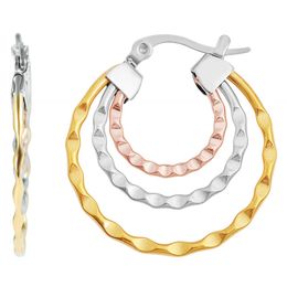Adelia´s Paar Creolen ADELIA´S "Neuheit 2025 - Damen Creolen aus Edelstahl Ø 24 mm", gold, Ohrringe, Damen, Damen, Edelstahl