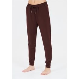 ENDURANCE ATHLECIA Sweathose ATHLECIA "Jacey", Damen, Gr. 42, EURO-Größen, rot (weinrot), 51% Polyester, 44% Modal, 5% Elasthan, unifarben, lang, Hosen, aus weichem Modalmix