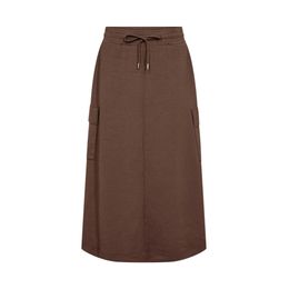 Midirock soyaconcept "Soya Concept Skirt SC-BANU 233", Damen, Gr. M, 8694 hot fudge, Obermaterial: 48% Modal, 48% Polyester, 4% Elasthan, Röcke