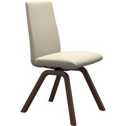 Polsterstuhl stressless "Laurel", beige (cream batick, walnuss), B:49cm H:92cm T:59cm, Leder BATICK: BATICK ist ein leicht korrigiertes, durchgef&auml;rbtes und genarbtes M&ouml;belleder, bei dem die meisten Unebenheiten und Spuren in der Regel entfernt wurden., St&uuml;hle, Polsterstuhl, Low Back, Gr&ouml;&szlig;e M, mit schr&auml;ggestellten Beinen in Walnuss