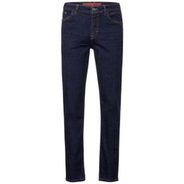 Gerade Jeans Street One MEN, Herren, Gr. 36, Länge 30, blau (dunkelblau rinsed wash), Web, 91% Baumwolle, 7% Polyester, 2% Elasthan, unifarben, normal, Jeans, Middle Waist