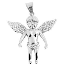 Adelia&acute;s Kettenanh&auml;nger ADELIA&acute;S "Neuheit 2025 - stylischer Engel Anh&auml;nger aus Edelstahl", silber, Schmuckanh&auml;nger, Damen, Edelstahl, Kettenanh&auml;nger