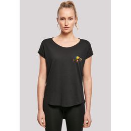 T-Shirt F4NT4STIC "Rainbow Turtle LONG TEE", Damen, Gr. XS, schwarz, Obermaterial: 100% Baumwolle, regular fit, Rundhals, ohne B&uuml;ndchen, Shirts T-Shirt, Print