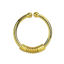 Adelia&acute;s Nasenpiercing ADELIA&acute;S "Piercing Nasenpiercing", Damen, Gr. 11, gold, Silber 925 (Sterlingsilber), Piercings, Klemmring aus 925 Silber 18kt. vergoldet mit Spirale
