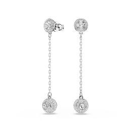 Paar Ohrstecker Swarovski "Schmuck Geschenk Una Ohrringe", silber (metallfarben, kristallweiß, kristallweiß), Ohrringe, Damen, Metall, mit Swarovski Kristall - mehrere Tragevarianten