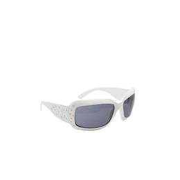 Sonnenbrille "Snowflake", Damen, weiß, Collezione Alessandro, unifarben, Sonnenbrillen, mit kleinen Steinchen