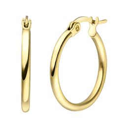 Paar Creolen Jobo, gold (goldfarben), Ohrringe, Damen, 20mm, Edelstahl, Edelstahl goldfarben beschichtet 20 mm