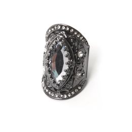 Fingerring "Queen", silber (oxydfarben), Collezione Alessandro, Fingerringe, Damen, Messing