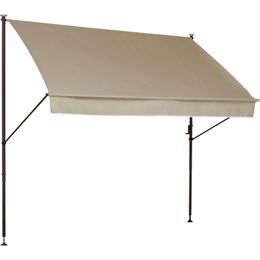Klemmmarkise "Style", beige, B:250cm H:225cm, Polyacryl, Angerer FREIZEITMÖBEL, Markisen, Montage ohne Bohren und Dübeln