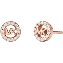 Paar Ohrstecker Michael Kors "Schmuck Geschenk Silber 925 Ohrringe PREMIUM", rosa (roségoldfarben, kristallweiß, kristallweiß), Ohrringe, Damen, 6,5mm, Silber 925 (Sterlingsilber), mit Zirkonia (synth.)