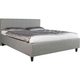 Polsterbett Alina "Pepe", grau (grau tta 19), B:127cm H:102cm L:212cm, Struktur TTA (100% Polyester), Betten, Polsterbett, wahlweise mit Matratze und Lattenrost, in diversen Ausf&uuml;hrungen