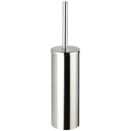 WC-Garnitur Wenko "Orea", schwarz (gl&auml;nzend, schwarz), B:9cm H:40,5cm L:9cm, Edelstahl, Polypropylen, Reinigungsb&uuml;rsten, B&uuml;rstenhalter inkl. WC B&uuml;rste