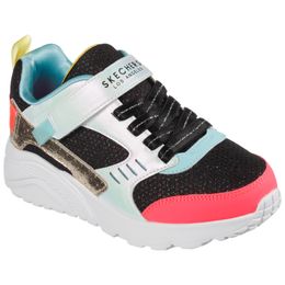 Sneaker Skechers "UNO LITE GEN CHILL", Mädchen, Gr. 29, schwarz (schwarz, kombiniert), Lederimitat, Textil, Schuhe, Freizeitschuh, Halbschuh, Schnürschuh, Größenschablone zum Download