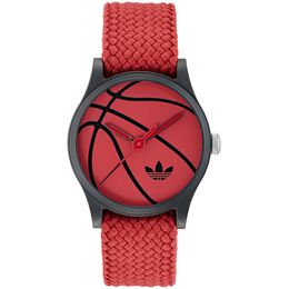 Quarzuhr adidas originals "GAME ONE", rot, Armbanduhren, Damen, Armbanduhr, Herrenuhr, Damenuhr,Nylonarmband,wasserabweisend bis 5 bar
