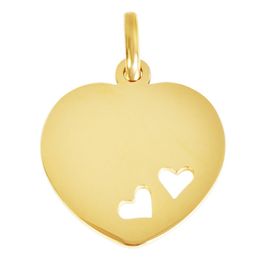Adelia&acute;s Kettenanh&auml;nger ADELIA&acute;S "Neuheit 2025 - stylischer Herz Anh&auml;nger aus Edelstahl", gold, Schmuckanh&auml;nger, Damen, Edelstahl, Kettenanh&auml;nger