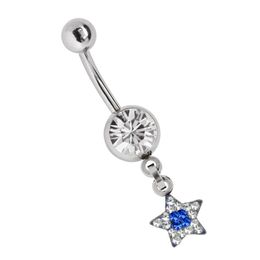 Adelia&acute;s Bauchnabelpiercing ADELIA&acute;S "Piercing Bauchnabelpiercing", blau, Piercings, Damen, onesize, Chirurgiestahl, Banane mit 8 mm Zirkoniakugel in klar