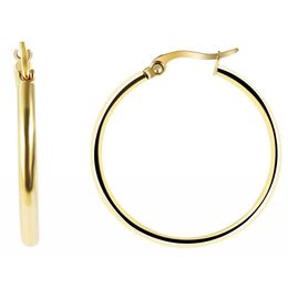 Adelia´s Paar Creolen ADELIA´S "Neuheit 2025 - Damen Creolen aus poliertem Edelstahl", gold, Ohrringe, Damen, Damen, Edelstahl