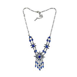 Allgäu Rebell Kette mit Anhänger ALLGÄU REBELL "Ina", Damen, Gr. onesize, Metall, blau, Basic, Halsketten, rustikaler Charme