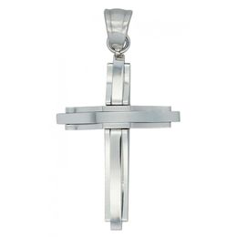 Adelia&acute;s Kettenanh&auml;nger ADELIA&acute;S "Neuheit 2025 - modischer Kreuz Anh&auml;nger aus Edelstahl", silber, Schmuckanh&auml;nger, Damen, Edelstahl, Kettenanh&auml;nger