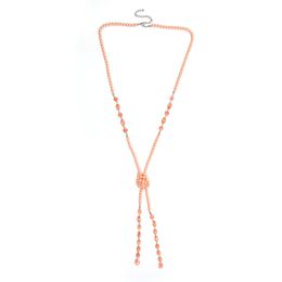 Lange Kette "Heather", Damen, Gr. onesize, Glas, orange, Collezione Alessandro, Basic, Halsketten, mit Glasperlen