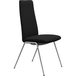 Polsterstuhl stressless "Laurel", braun (chestnut dinamica, chrom matt), B:57cm H:105cm T:60cm, Microfaser DINAMICA (88% Polyester, 12% Polyurethan), St&uuml;hle, Polsterstuhl, High Back, Gr&ouml;&szlig;e M, mit Beinen aus Stahl in Chrom matt