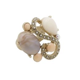 Fingerring "Sissi", beige, Collezione Alessandro, Fingerringe, Damen, Messing